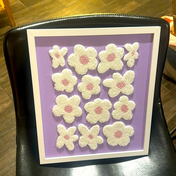 five below | Art | Five Below Purple Flower Wall Art Frame | Poshmark